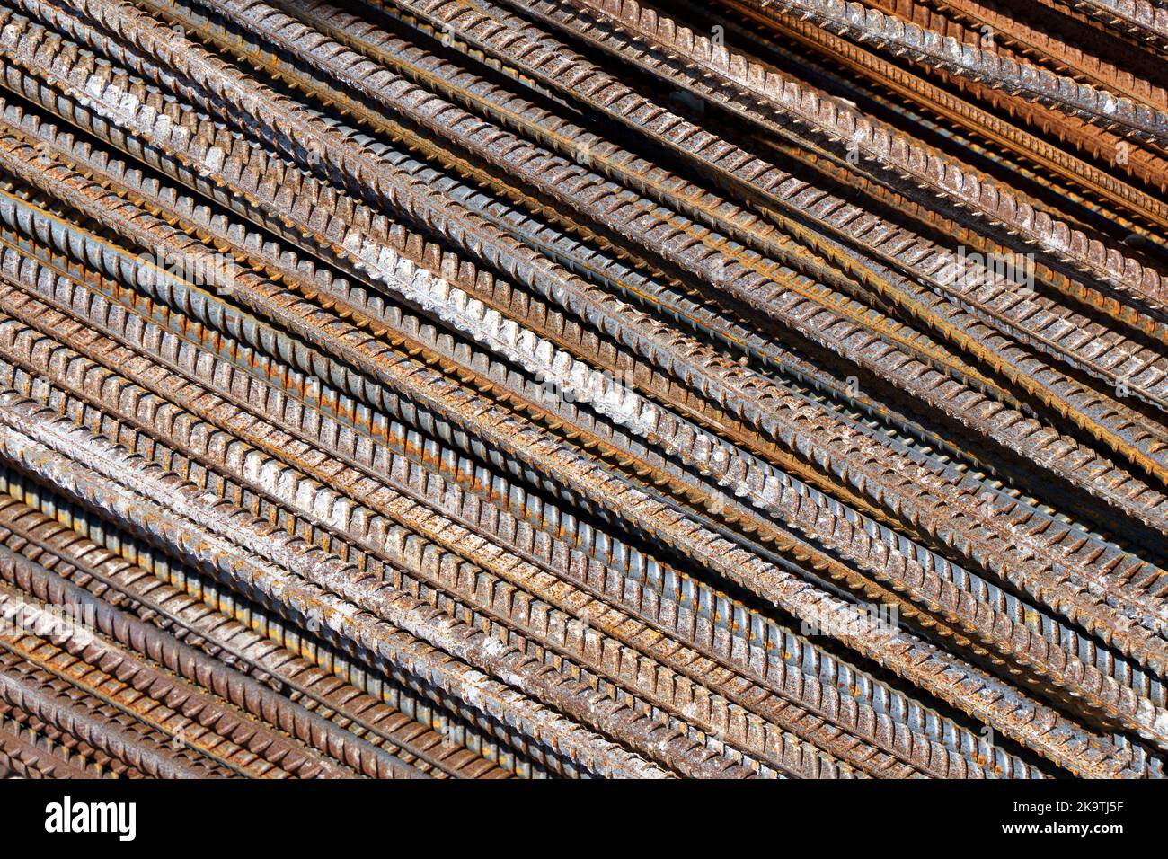 Steel iron industry material. Steel bars for building and foundation ...