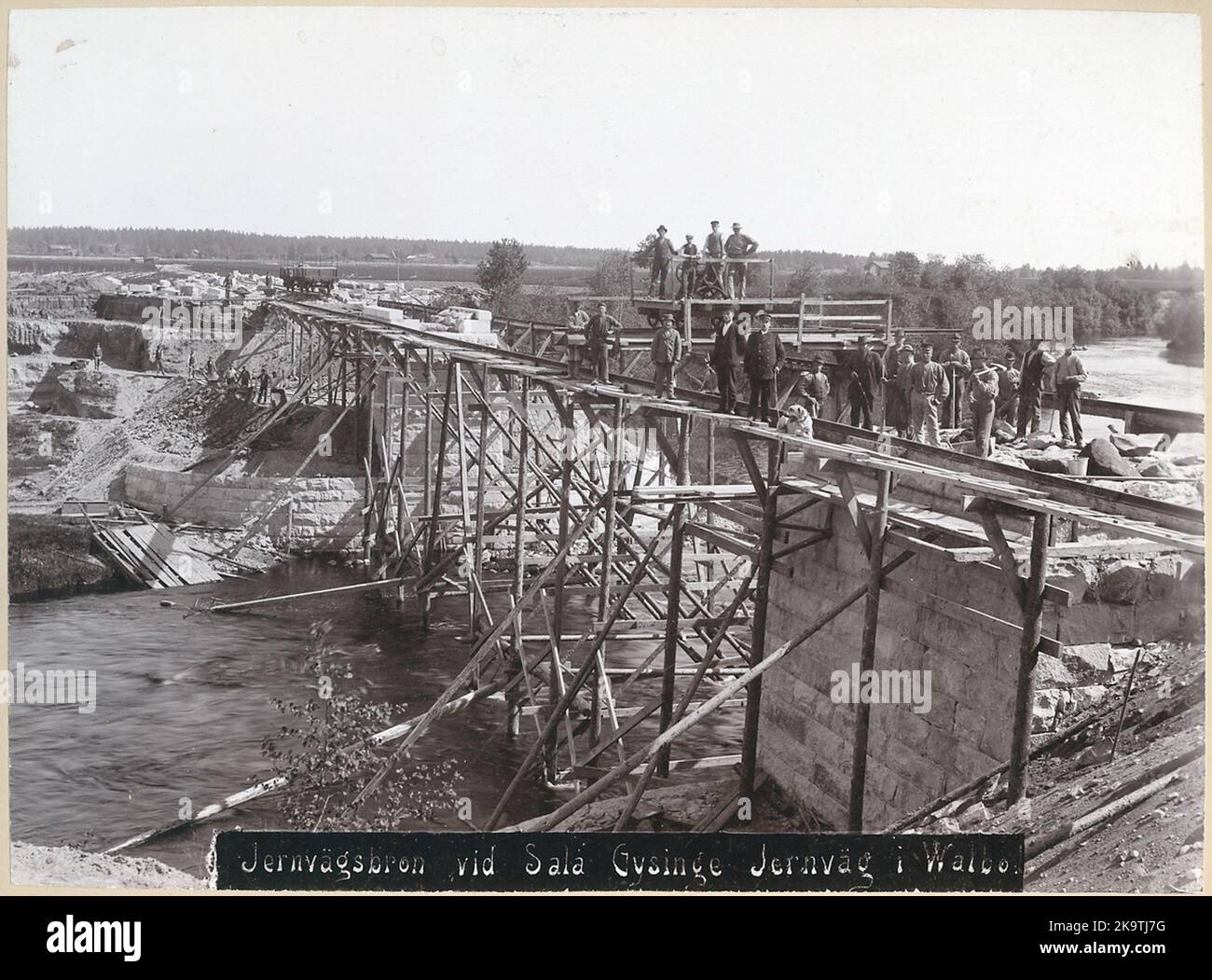Bridge over Gavleån at Åbyfors, on the route between Hagaström and ...