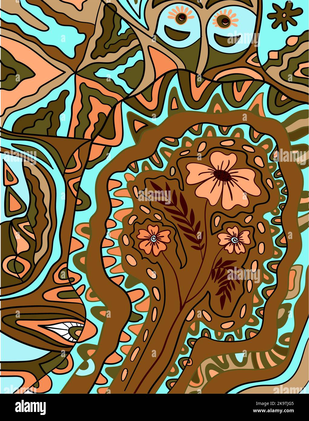 Abstract ornamental hand drawn pattern. Doodle vector design element ...