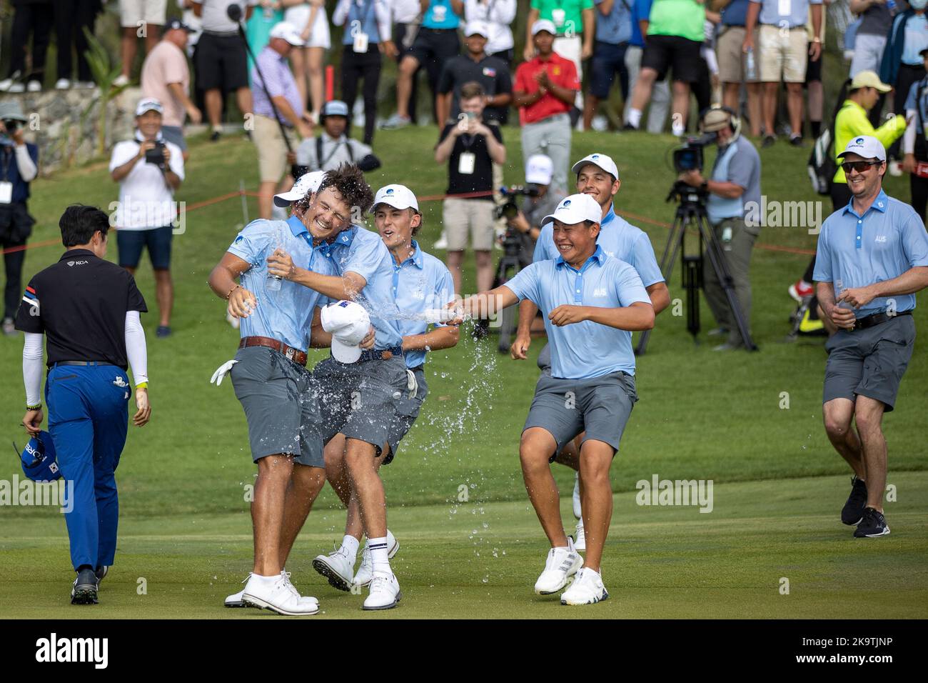 CHONBURI, THAILAND - OCTOBER 30: Harrison Crowe of Australia celebrates ...