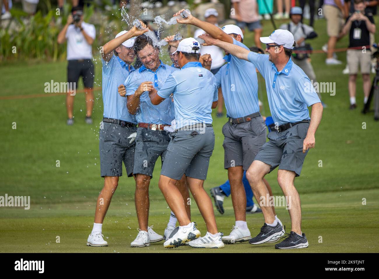 CHONBURI, THAILAND - OCTOBER 30: Harrison Crowe of Australia celebrates ...