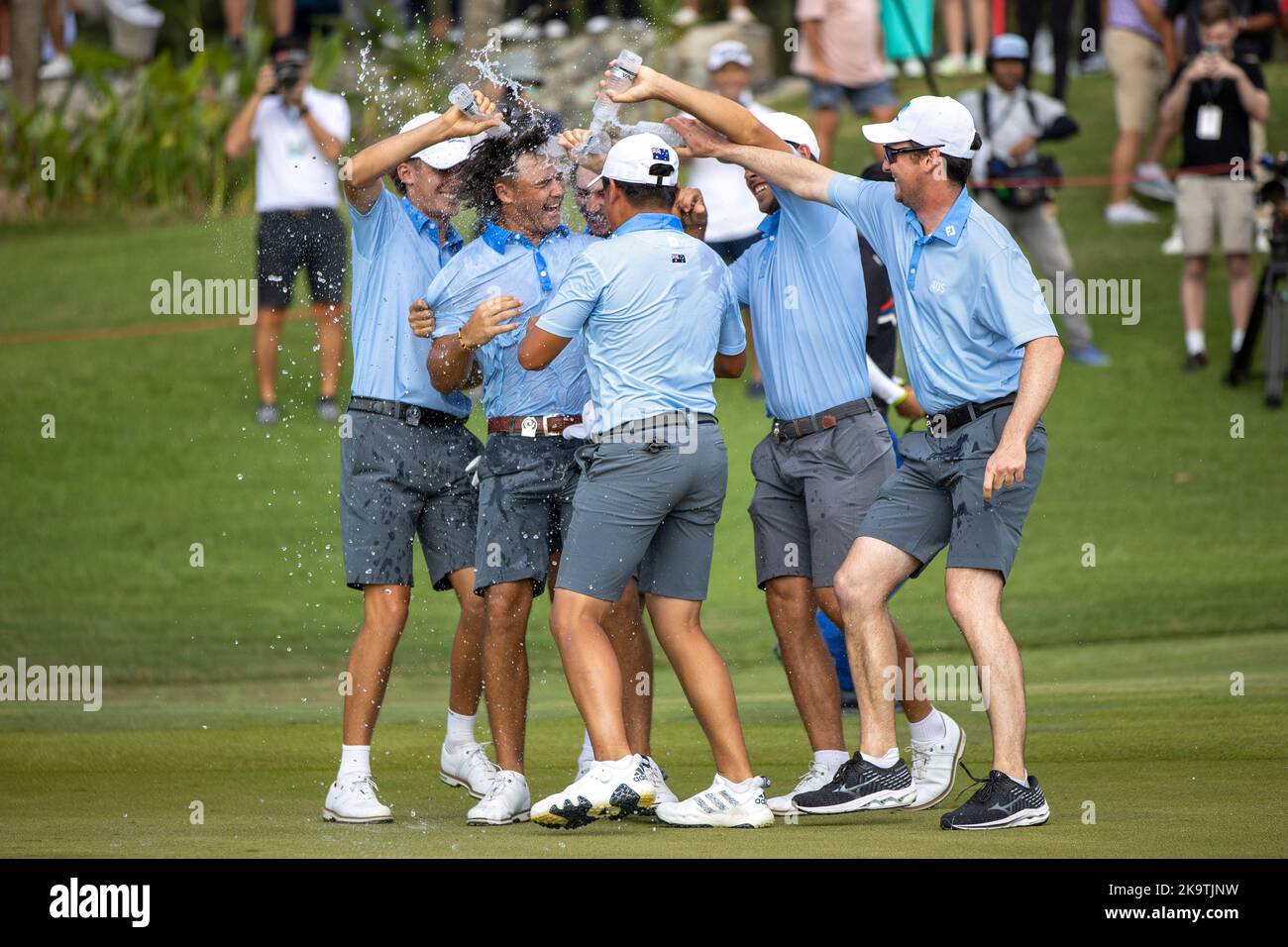 CHONBURI, THAILAND - OCTOBER 30: Harrison Crowe of Australia celebrates ...