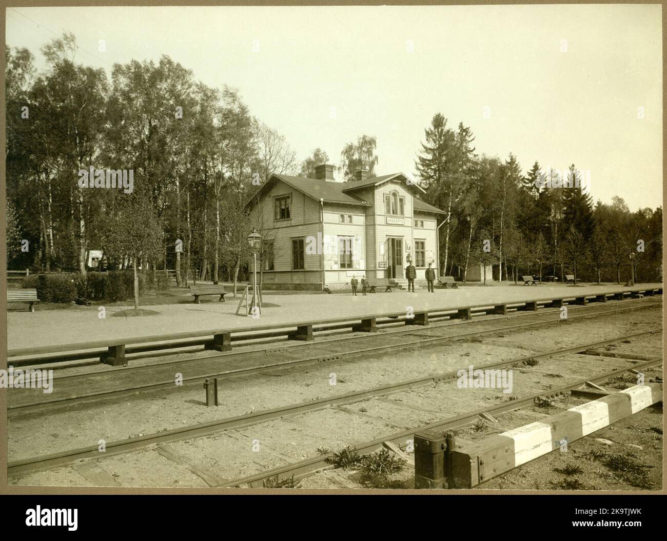 Skogsryds station. BHJ, Borås Herrljunga Railway Stock Photo - Alamy