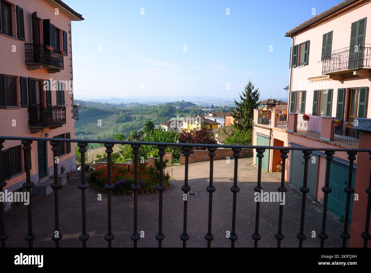 May 2022, Mongardino, Italy View of the Monferrato hills from the ...