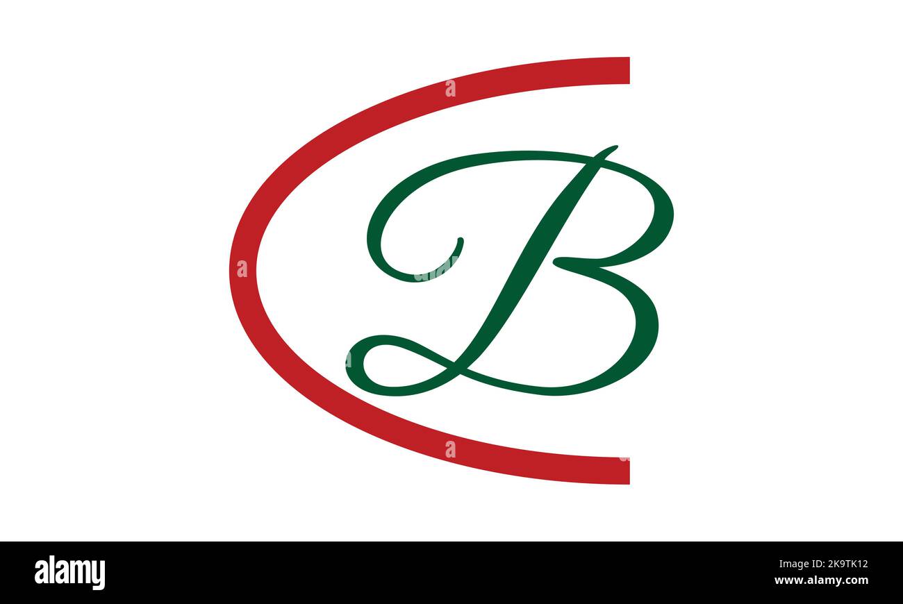 CB, BC Letter Logo Design with line. Creative Lettering Logo Vector Illustration Stock Vector ...