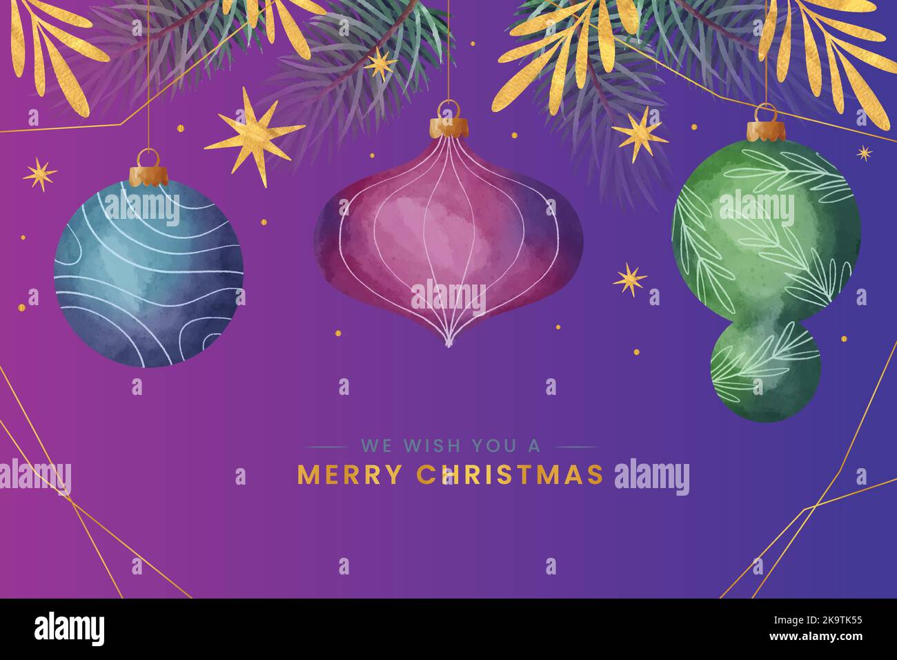 watercolor christmas background vector design illustration Stock Vector Image & Art - Alamy