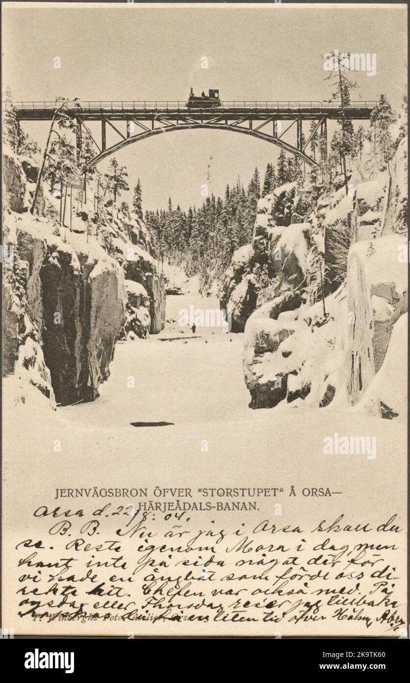 The big stupet, the railway bridge over Ämån, Dalarna Stock Photo - Alamy