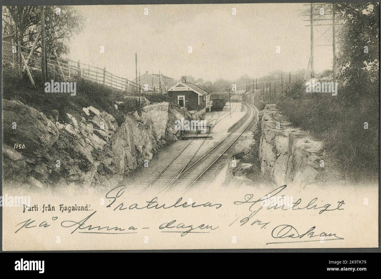 The railway station in Hagalund Stock Photo - Alamy