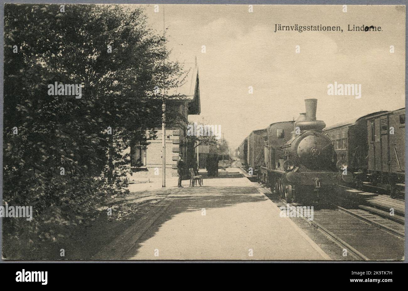 The railway station in Lindome Stock Photo - Alamy