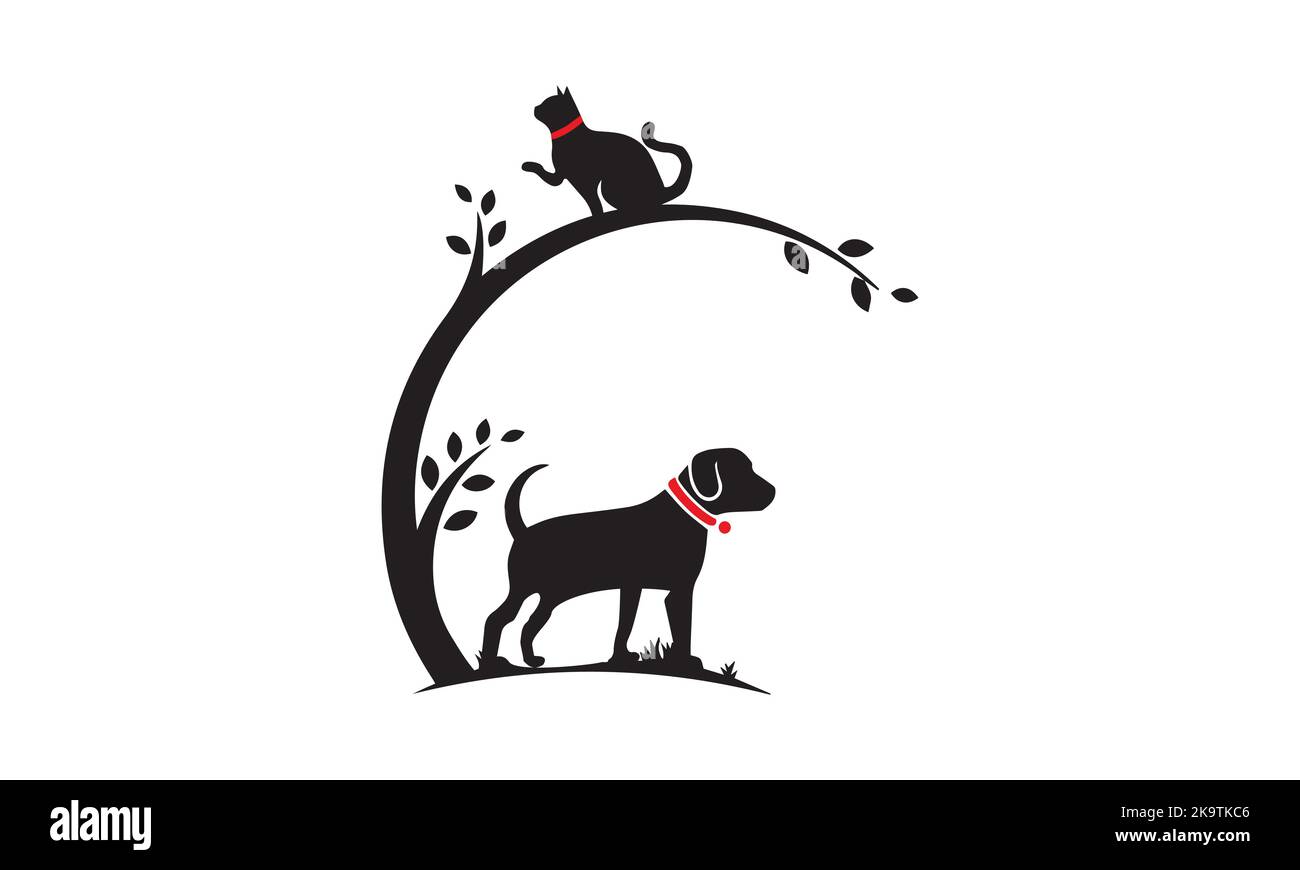 Cat tree dog Stock Vector Images - Alamy