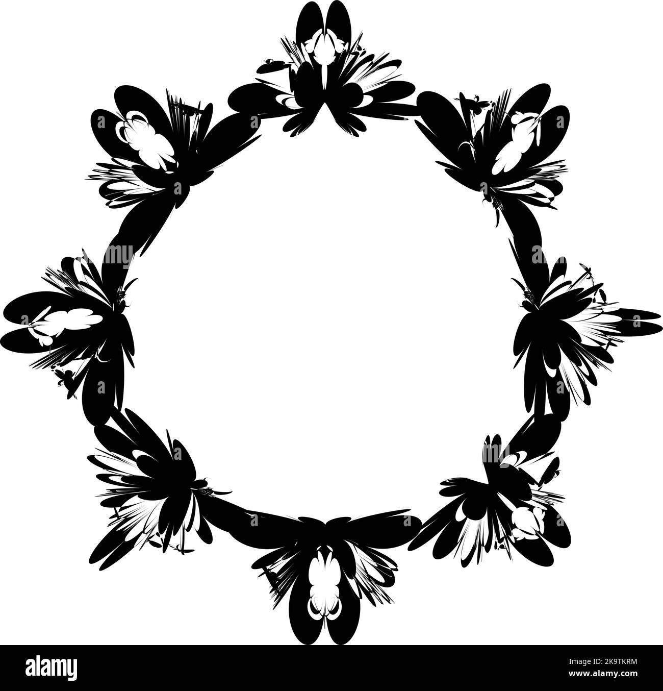 Black abstract decorative frame. Element for design Stock Vector Image ...