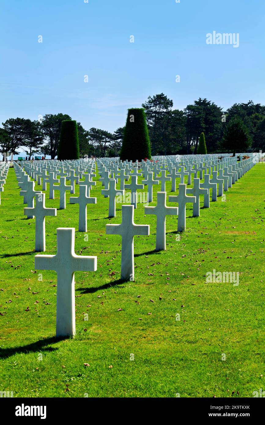 Colleville sur Mer. France. The Normandy American Cemetery and Memorial ...