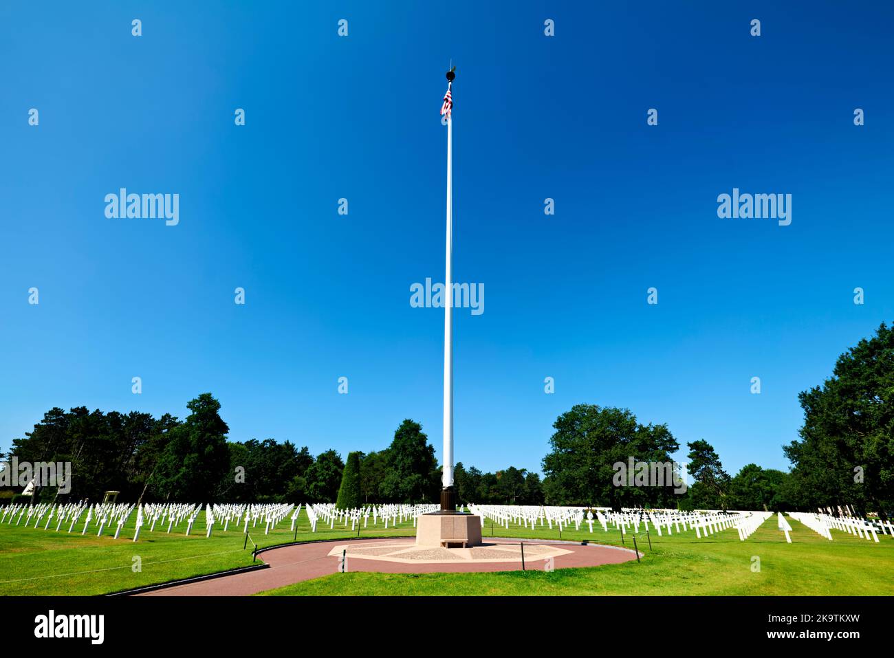 Colleville sur Mer. France. The Normandy American Cemetery and Memorial ...