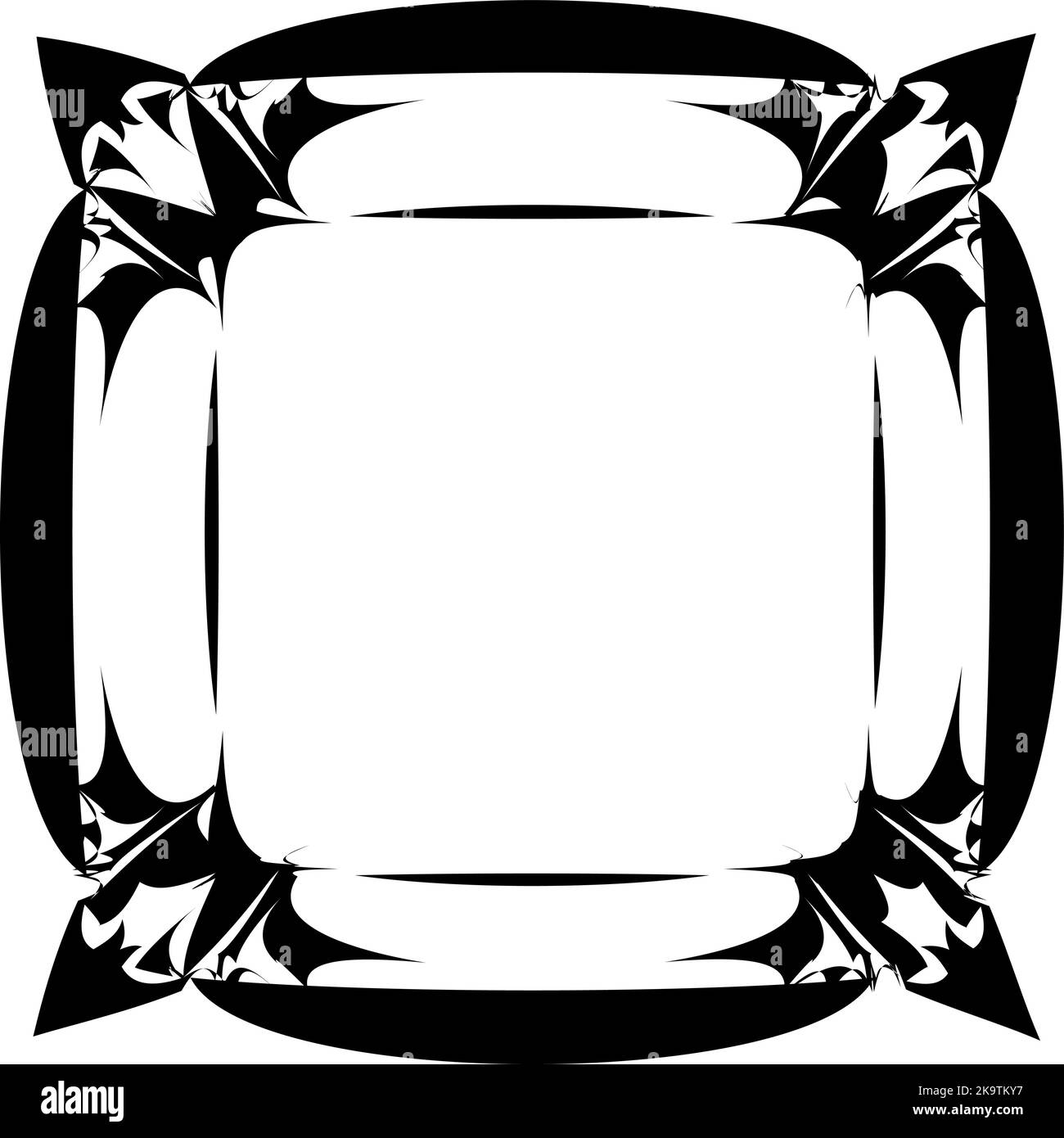 Black Abstract Decorative Frame Element For Design Stock Vector Image