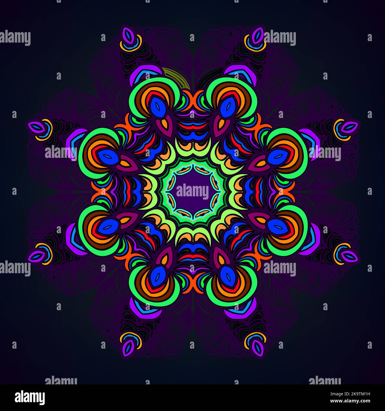 Ornamental card with mandala. Vintage decorative elements. Hand drawn ...