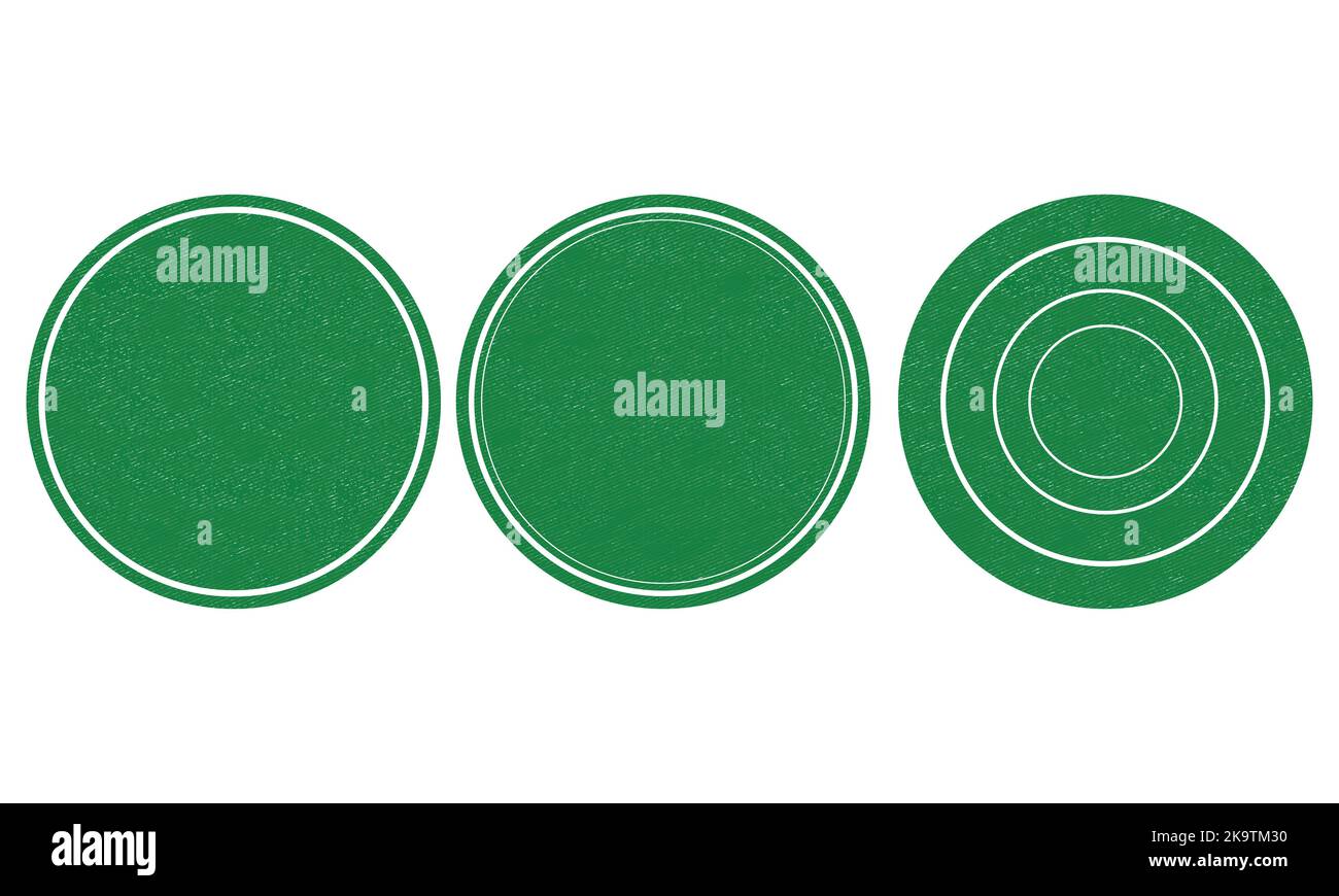 Green round stamps isolated on white background Stock Vector Image ...