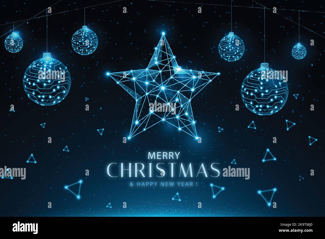 gradient christmas technology background vector design illustration ...
