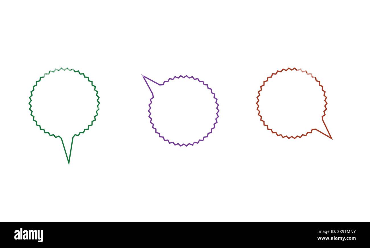 Vector speech clouds chat bubble icon. Collection pastel color doodle ...