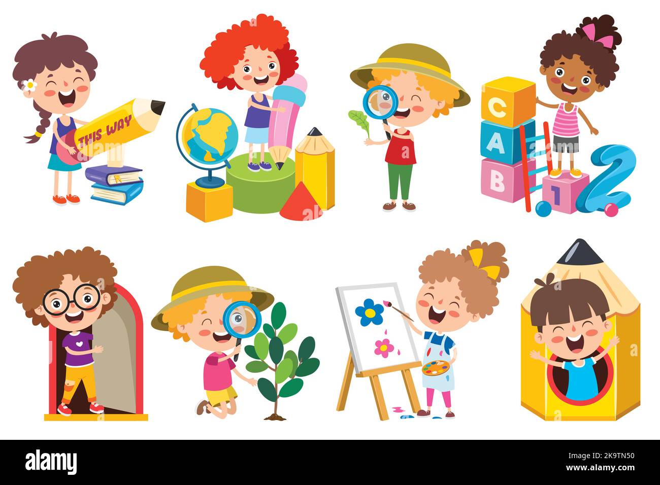 Education Concept With Cartoon Student Stock Vector Image & Art - Alamy