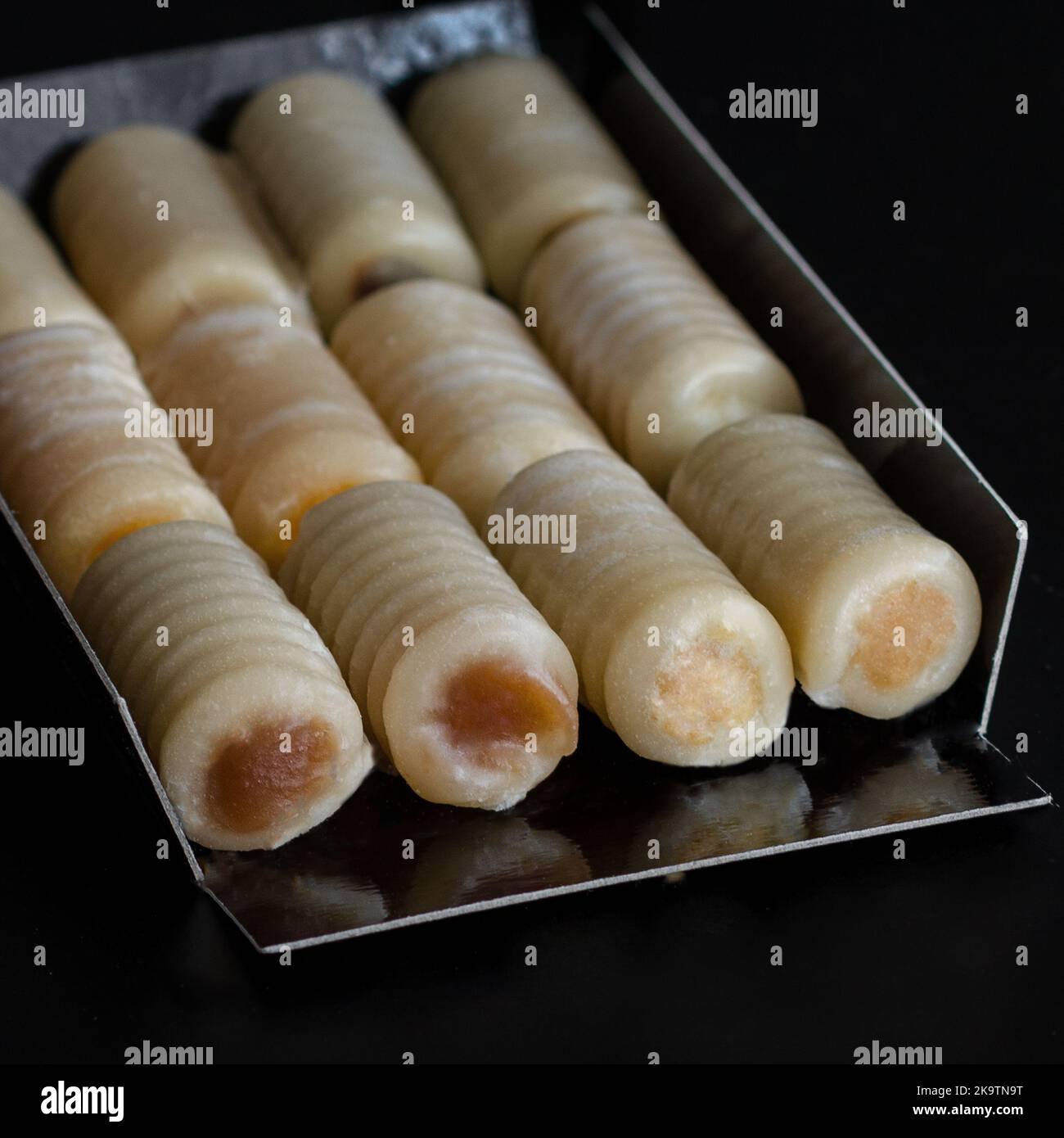 Huesos de Santo or Bones of the Saints on black background. The most ...