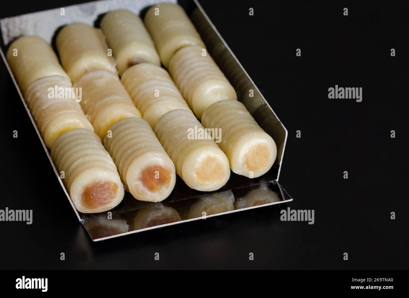 Huesos de Santo or Bones of the Saints on black background. The most ...