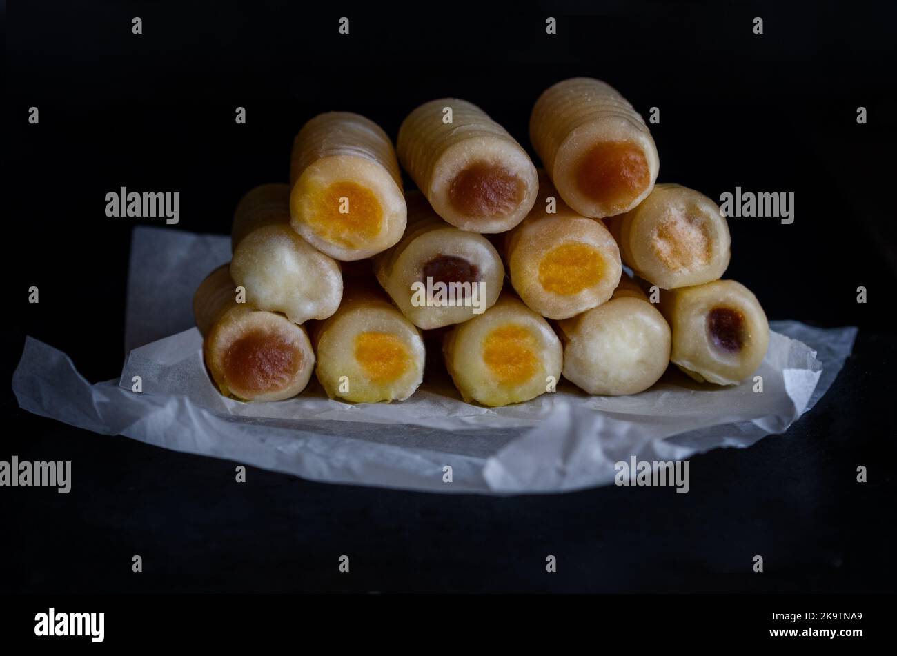 Huesos de Santo or Bones of the Saints on black background. The most ...