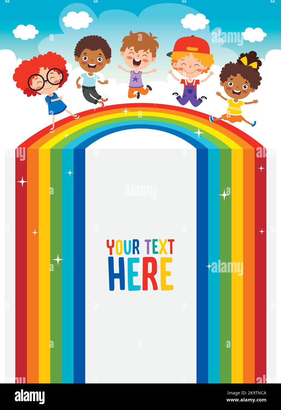 Happy children playing having fun Stock Vector Images - Alamy