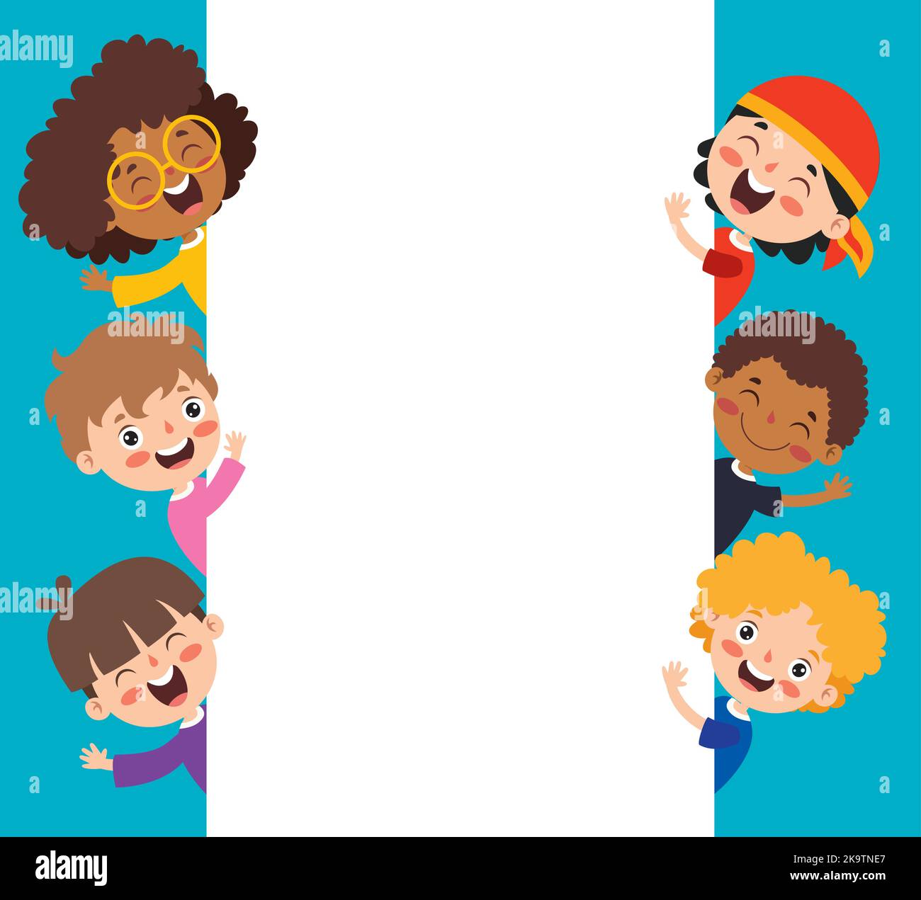 Happy Multi Ethnic Kids Stock Vector Image & Art - Alamy
