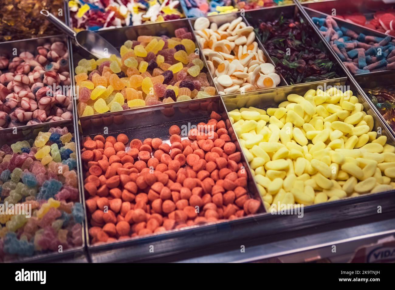 Detail of Candy stall at the funfair Stock Photo - Alamy
