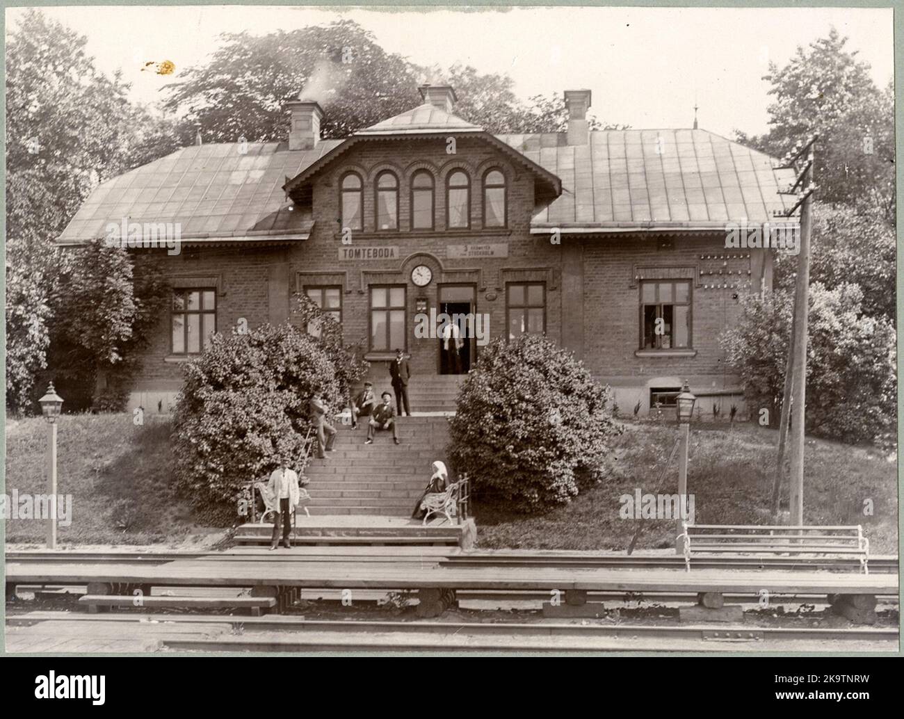 The State Railways, SJ, Tomteboda station in 1900 when the personal ...