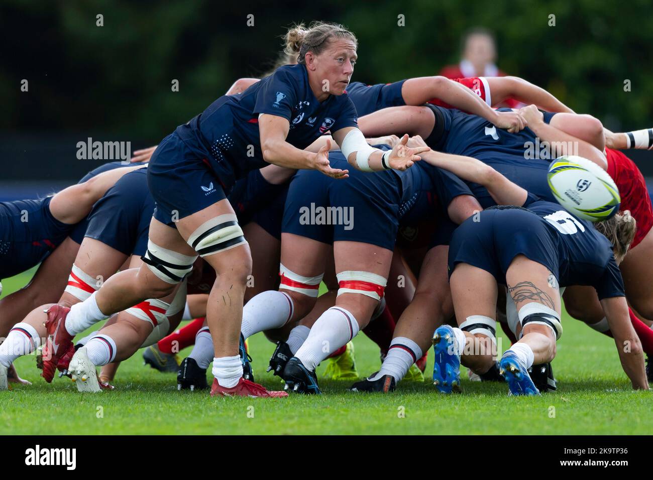 USA's captain Kate Zackary during the Women's Rugby World Cup Quarter ...