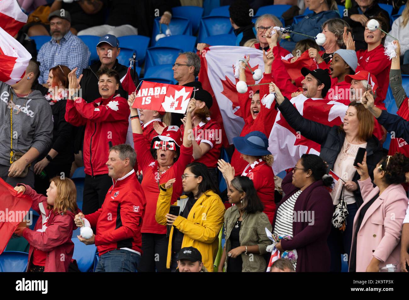 Canada fans during the Women's Rugby World Cup Quarter-final match at ...