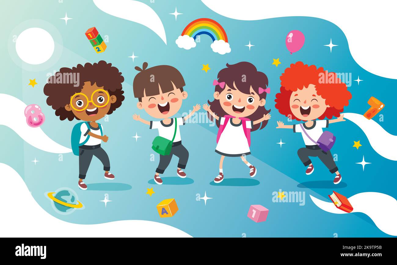 Education Concept With Cartoon Student Stock Vector Image & Art - Alamy