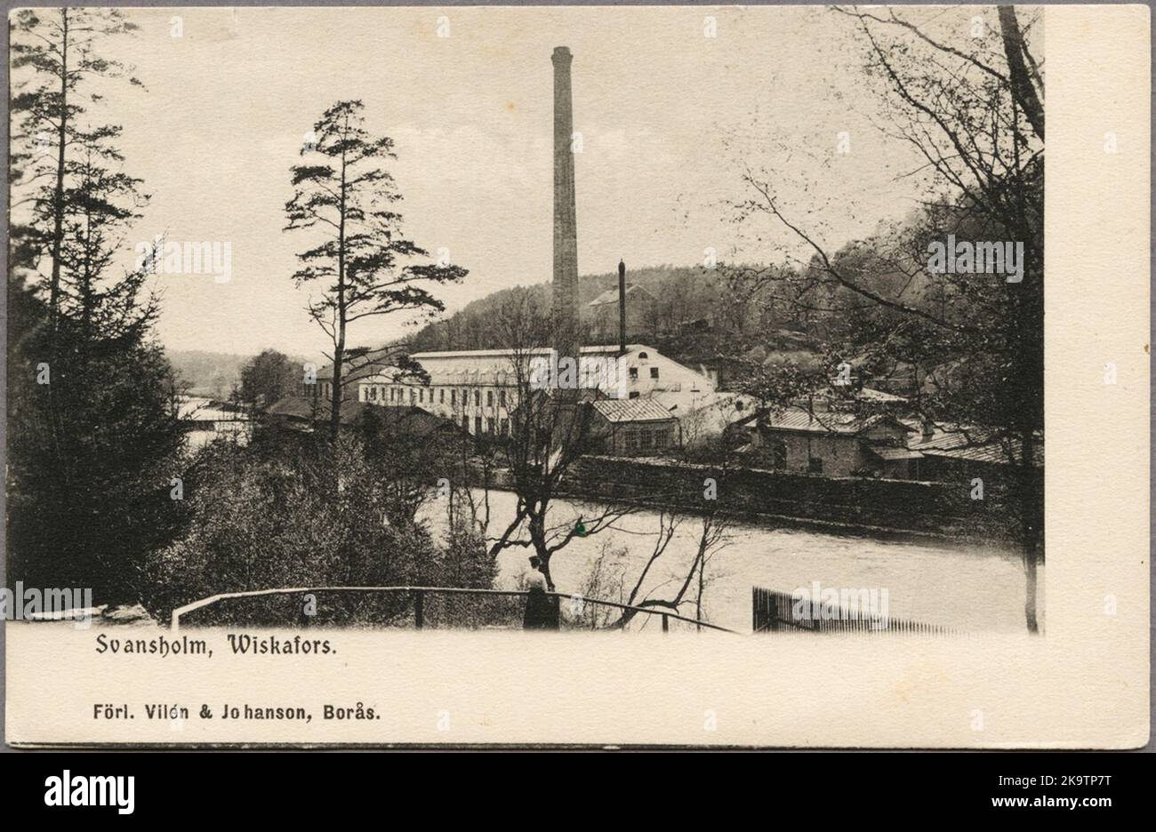 Svaneholm with Viskafors rubber factory Stock Photo - Alamy