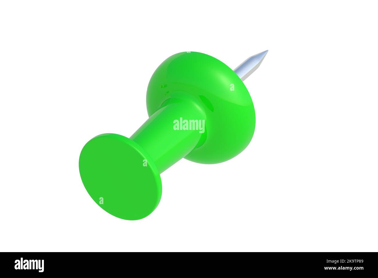 Push pin isolated on white background. 3d render Stock Photo - Alamy