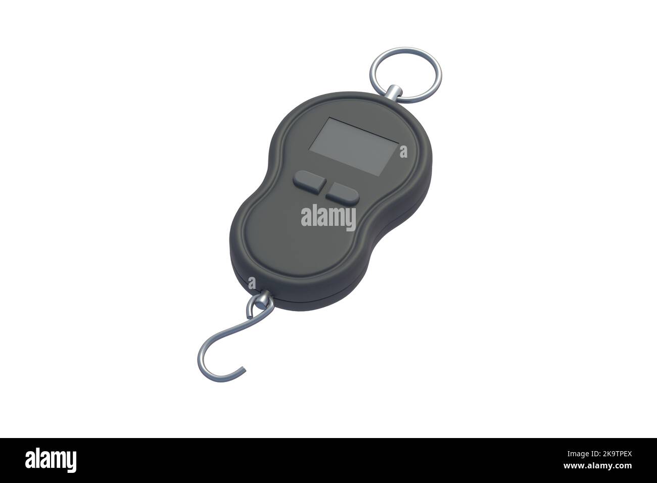 Hand scales isolated on white background. 3d render Stock Photo - Alamy