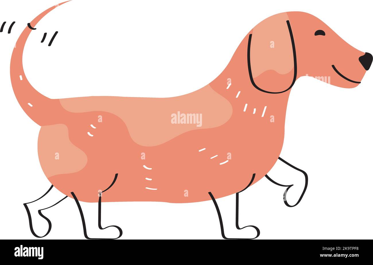 orange dog walk Stock Vector Image & Art - Alamy