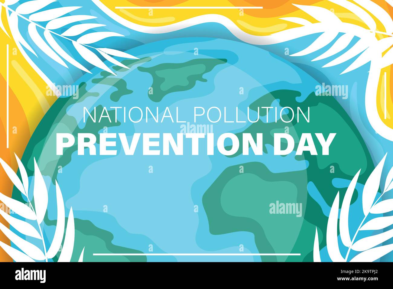 National pollution prevention day design. Banner to raise awareness about caring for the ...