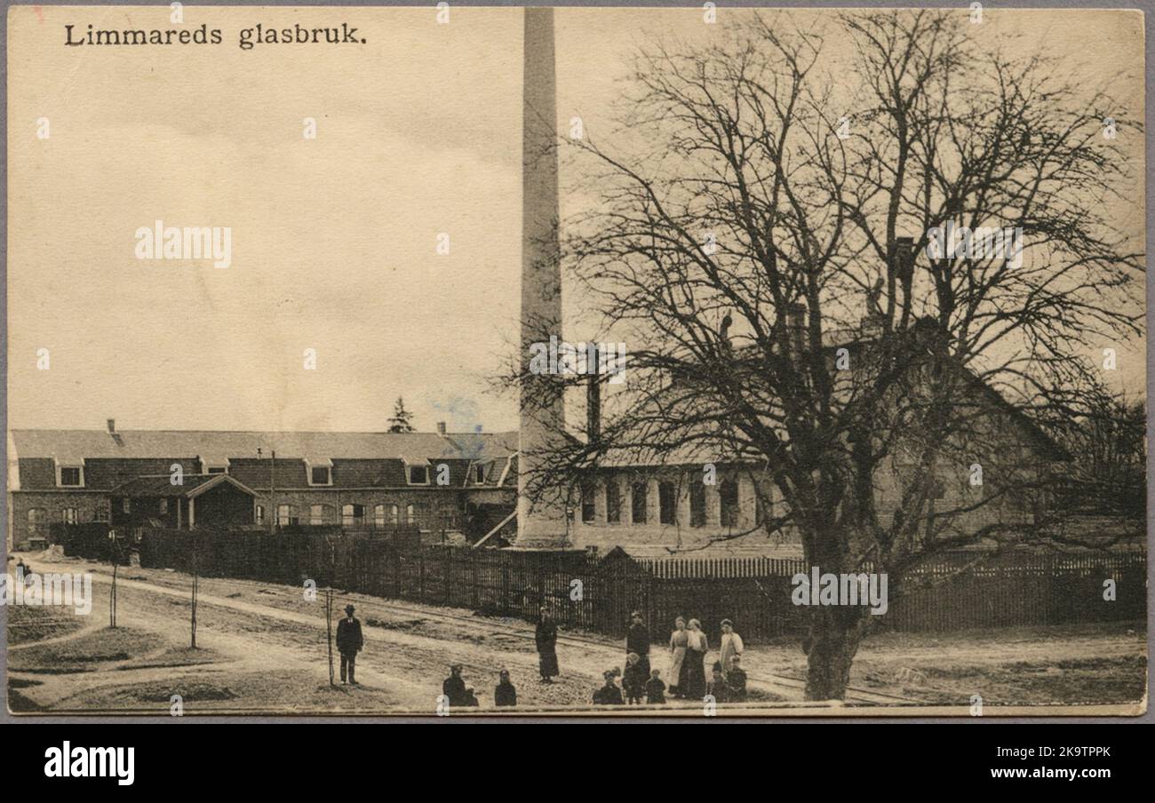 The glassworks in Limmared Stock Photo - Alamy