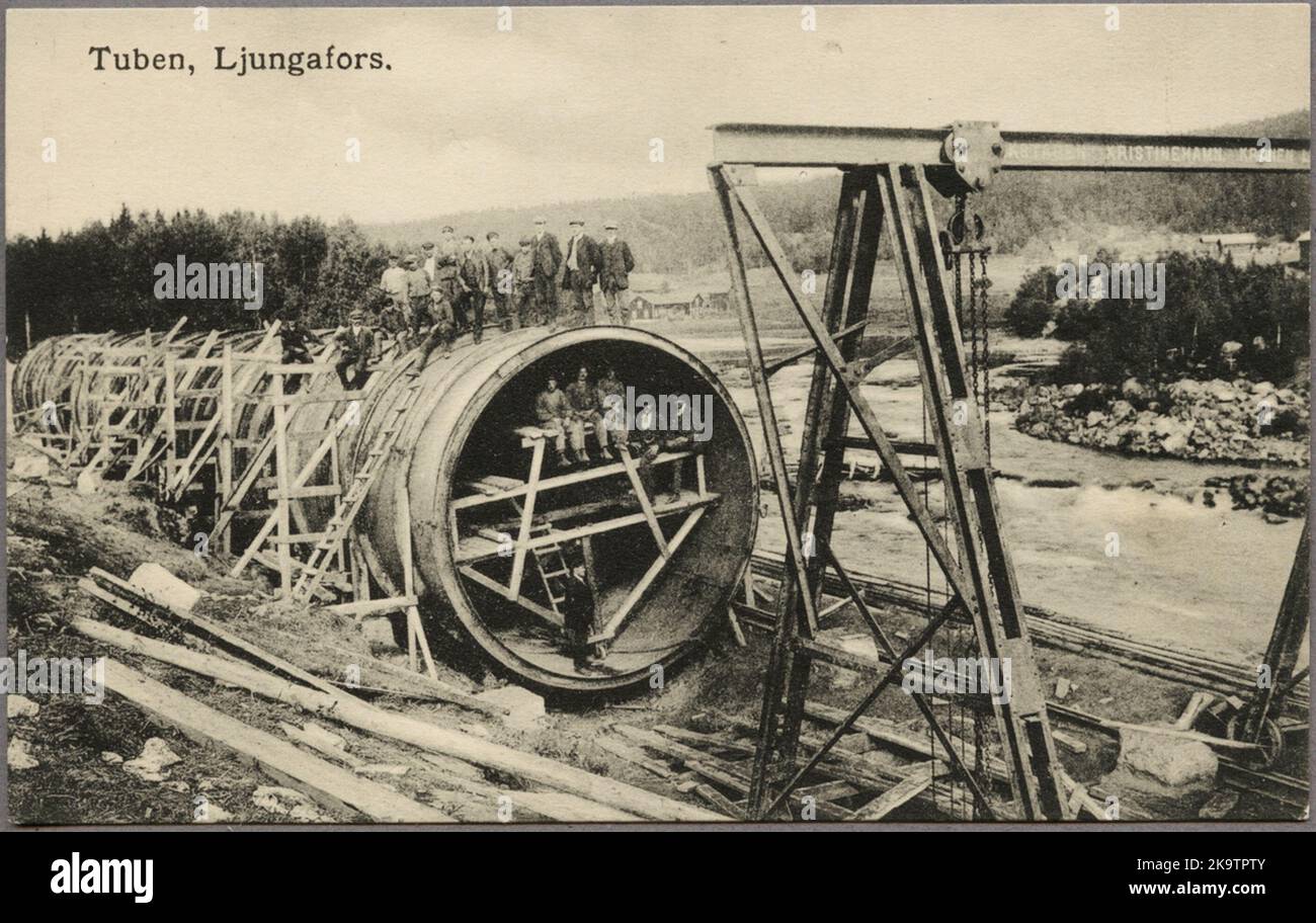 Power plant building in Ljungan at Ljungaverk Stock Photo - Alamy