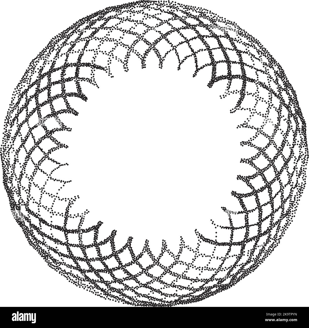 Dotted decorative doodle frame, hand drawn template with empty space ...