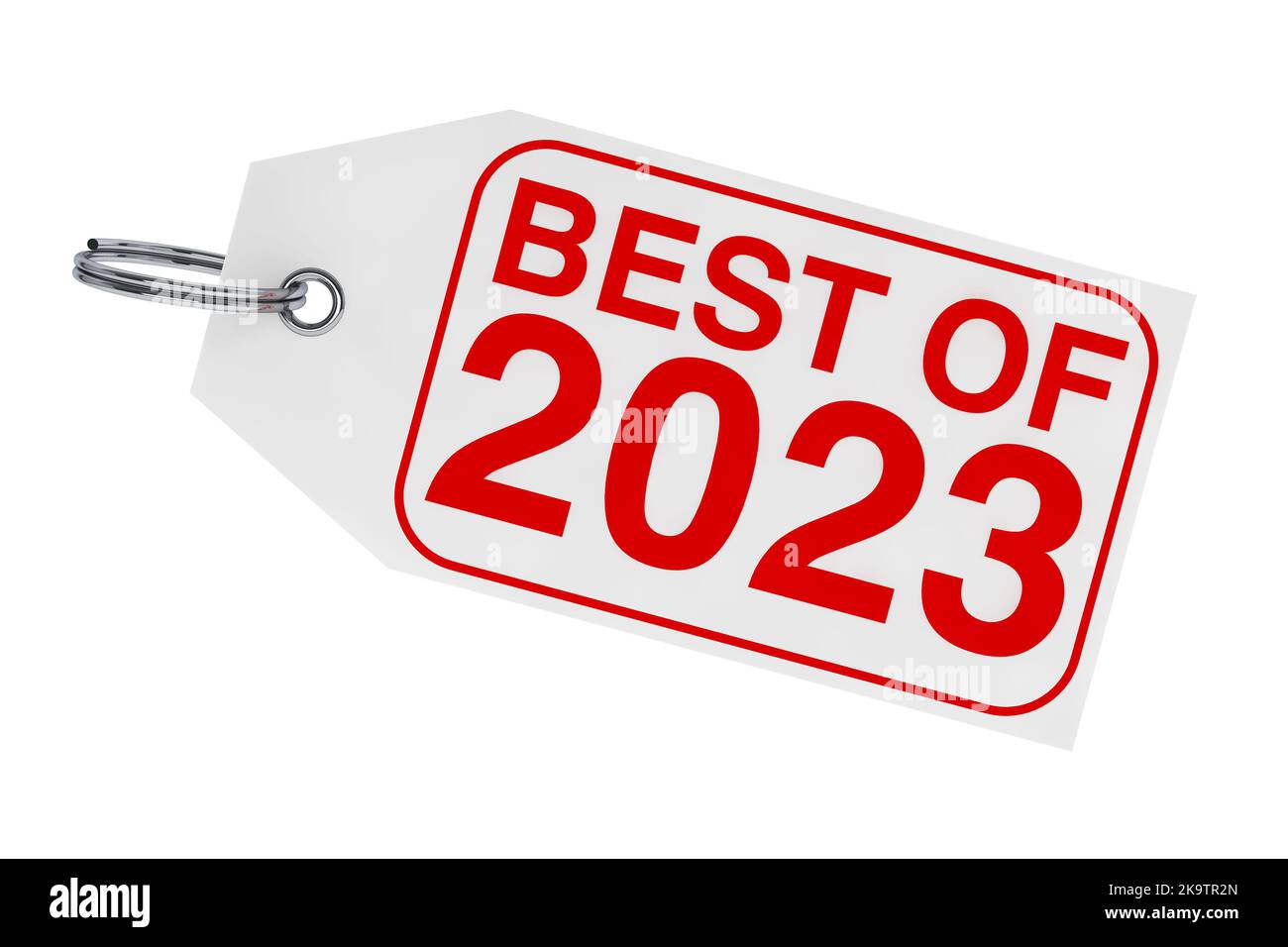 Best of 2023 New Year Tag on a white background. 3d Rendering Stock Photo - Alamy