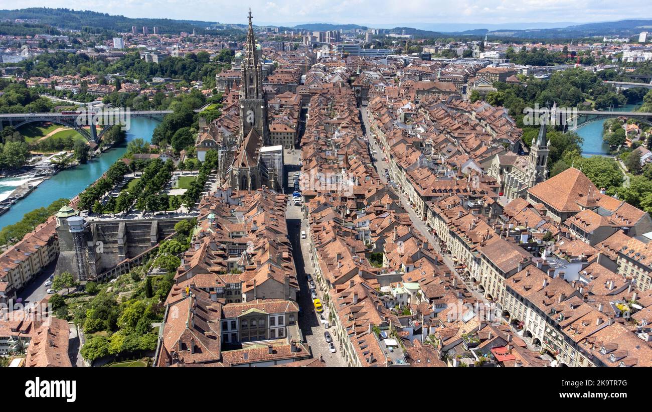 Old town of bern drone hi-res stock photography and images - Alamy