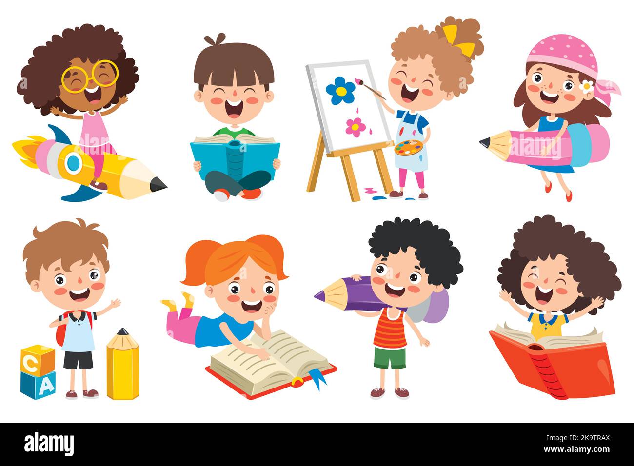 Education Concept With Cartoon Student Stock Vector Image & Art - Alamy