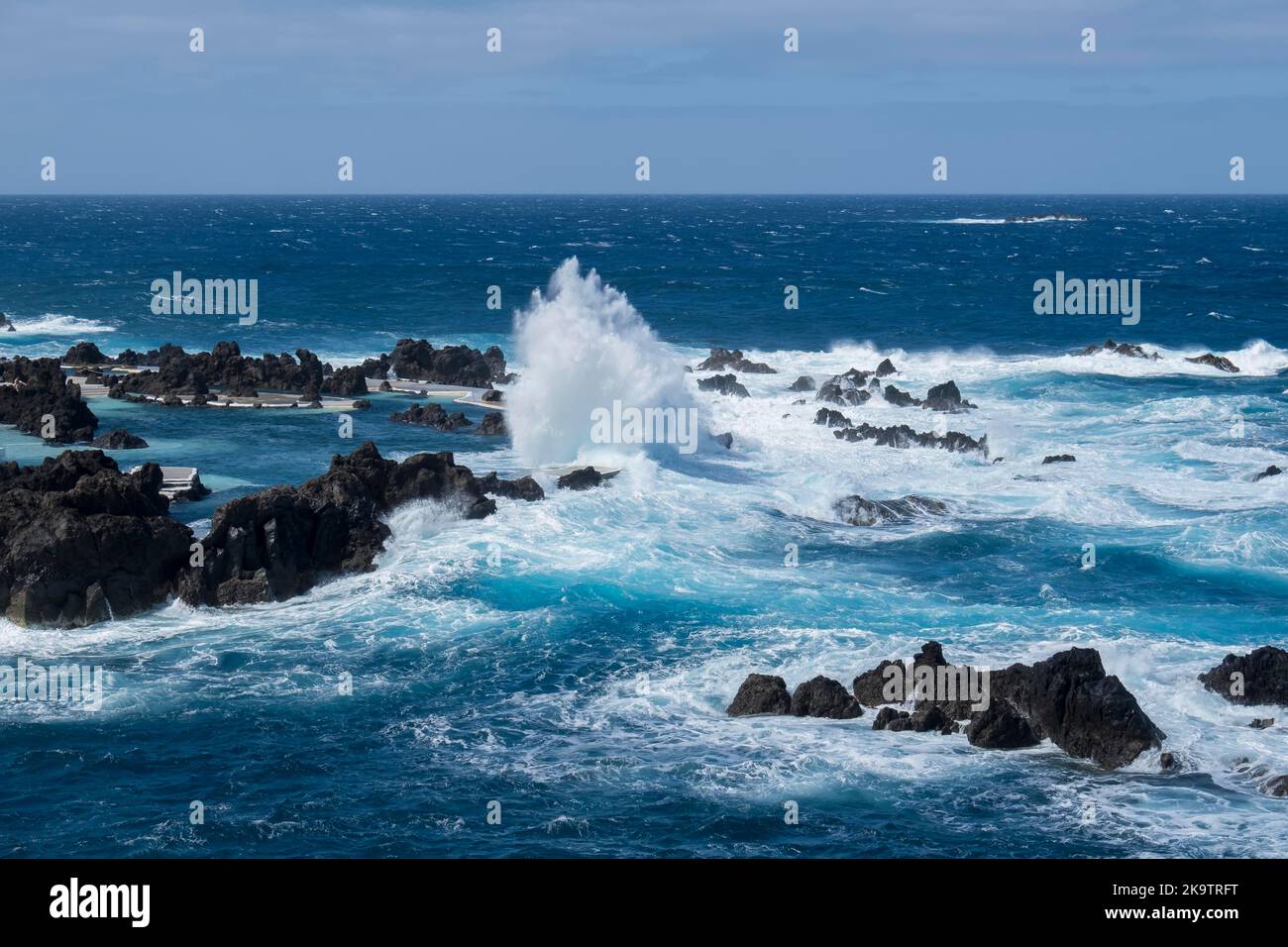 Bathing complex, Madeira Natural Pools, paved volcanic pools converted ...