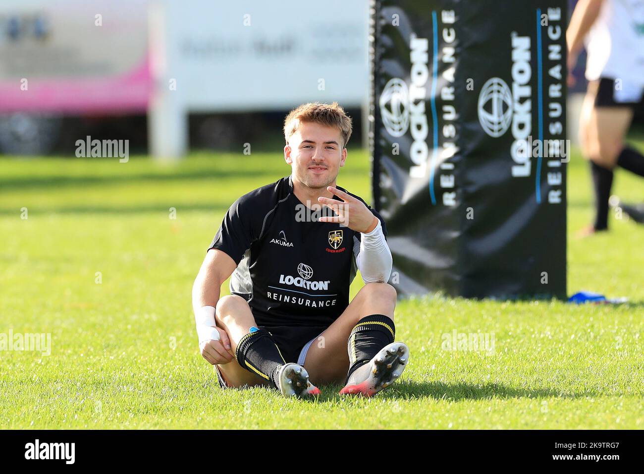 Matt Lowes of Esher Rugby chilled before kick off during the English ...