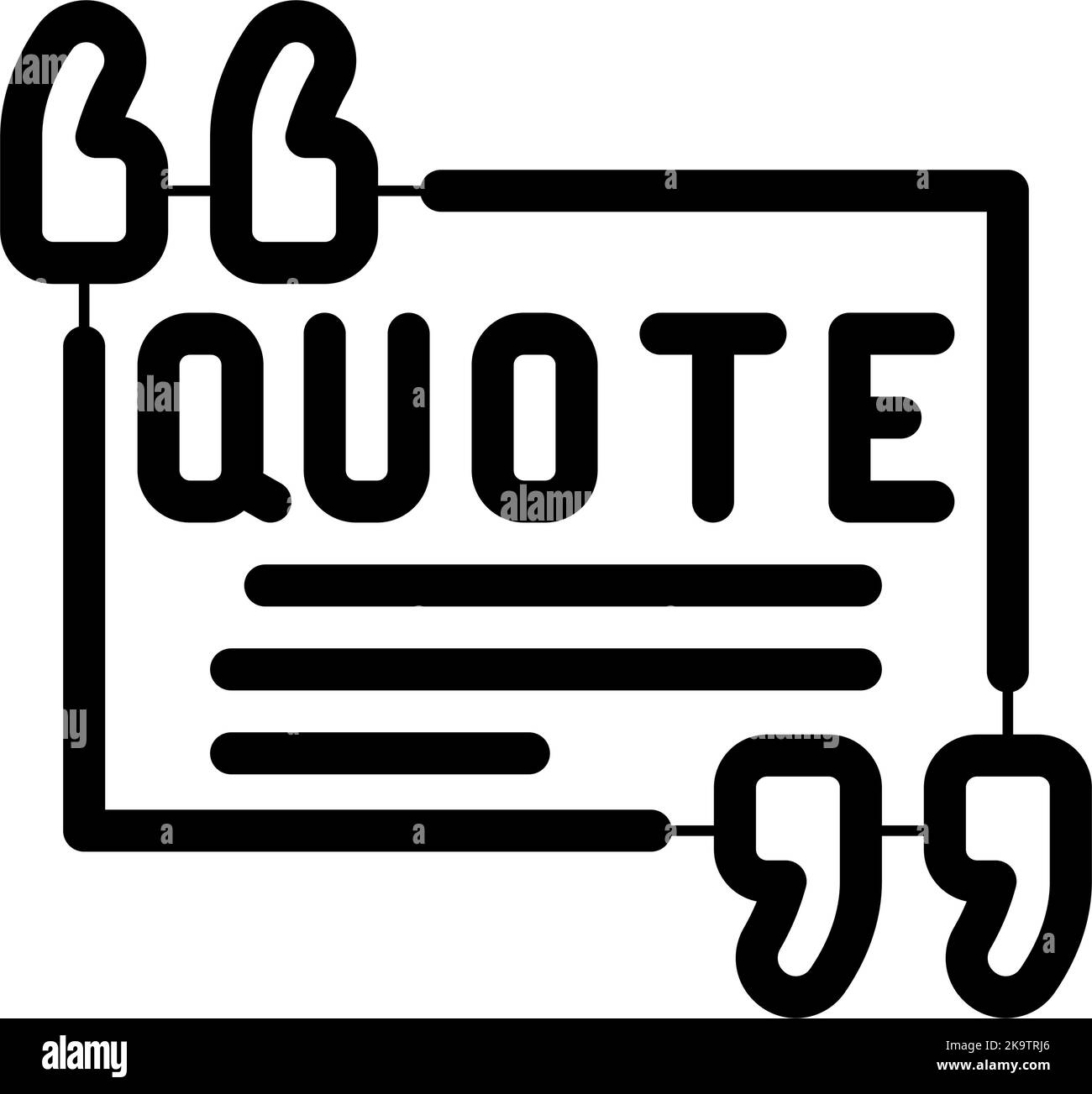 quote testimonial line icon vector illustration Stock Vector Image ...
