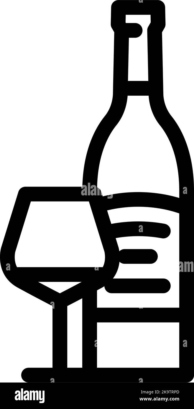 merlot red wine line icon vector illustration Stock Vector Image & Art ...