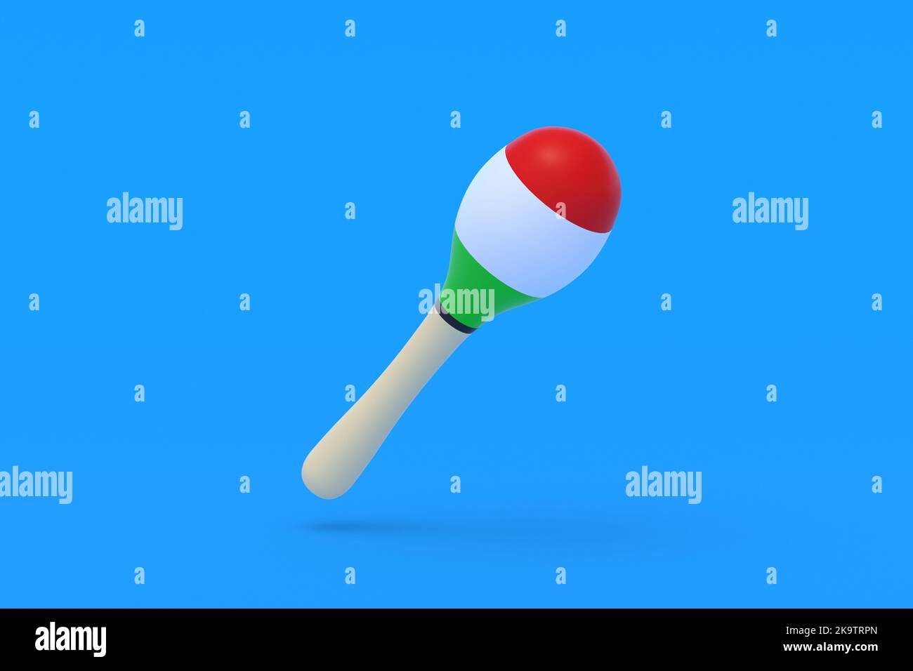Mexican maracas on blue background. 3d render Stock Photo - Alamy