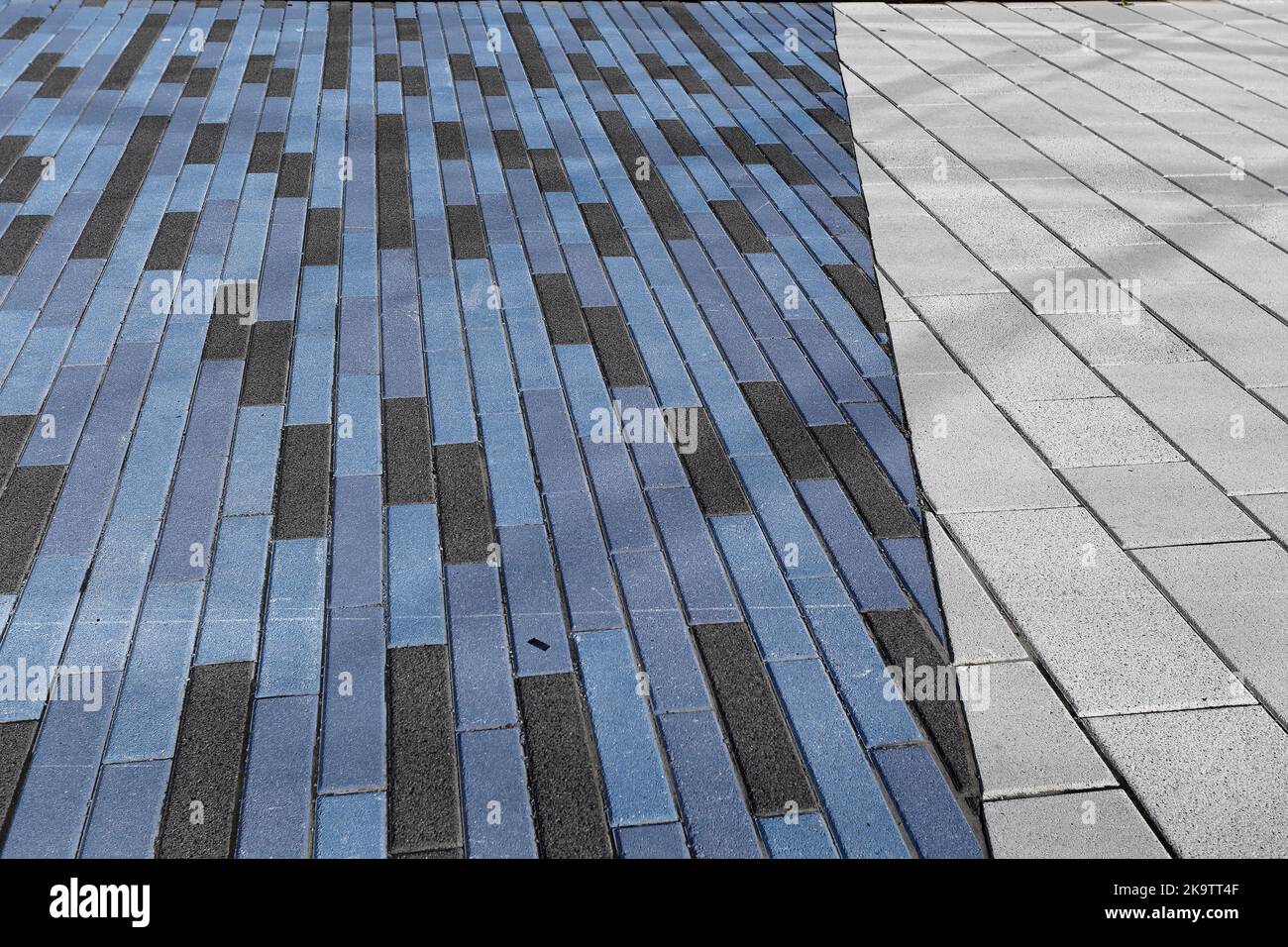 Creative structure with paving stones on sidewalk, Montreal, Province ...
